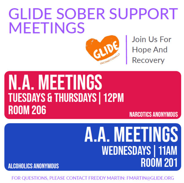 Sober Support Groups come to GLIDE – GLIDE – San Francisco: serving the ...